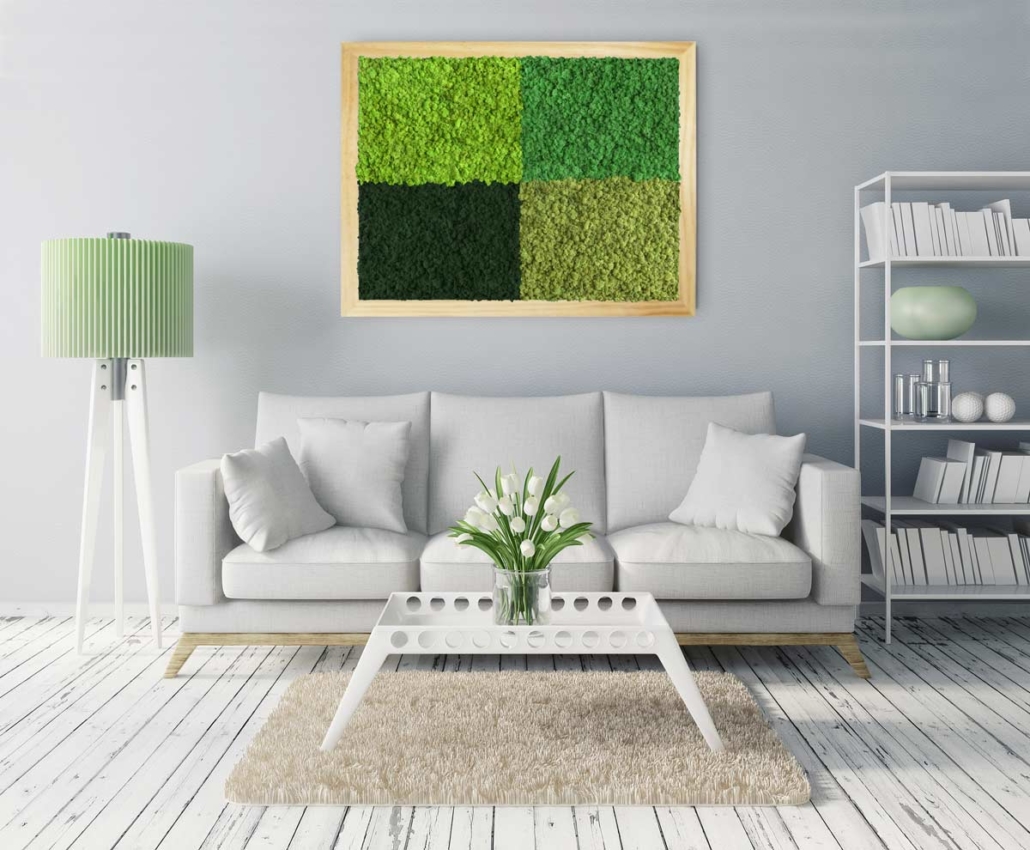 Tableau végétal stabilisé en lichen design Multi - Original Moss